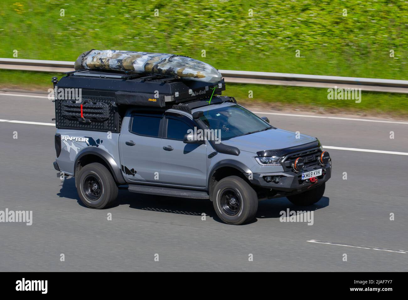 2019 grey Ford Ranger Raptor 1996 cc Diesel Adventure SUV; driving on ...
