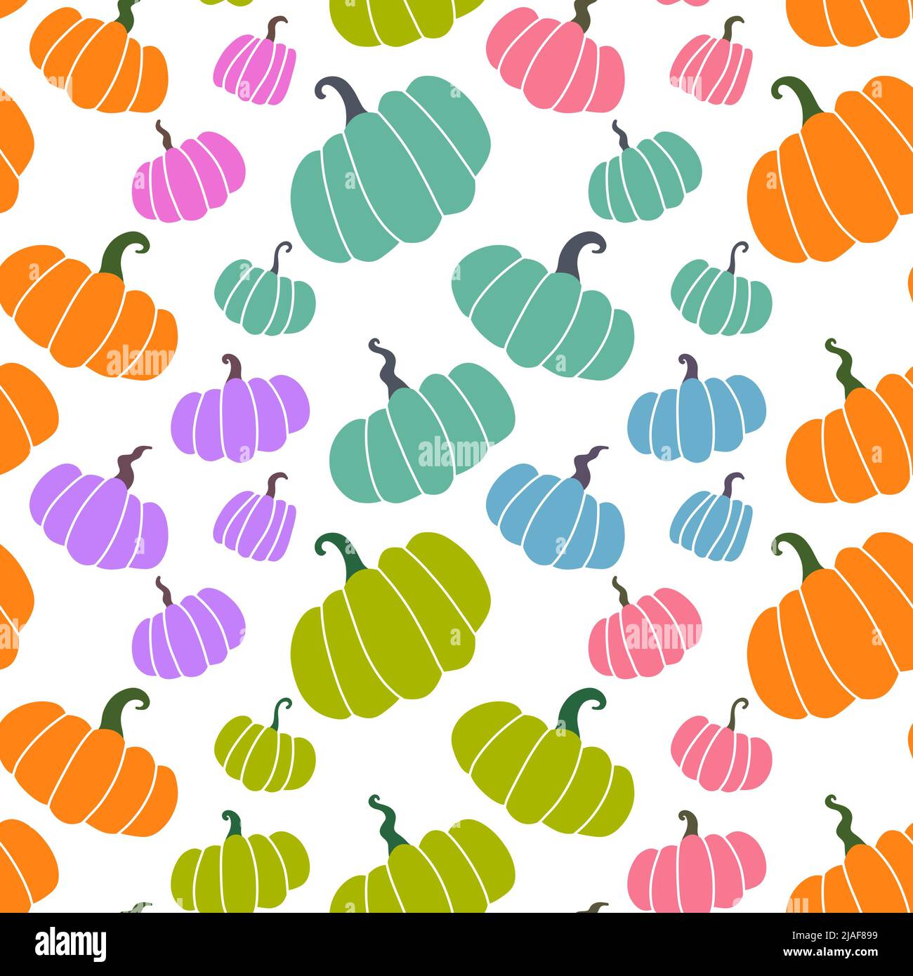Halloween seamless cute pumpkins pattern for fabrics and textiles and ...