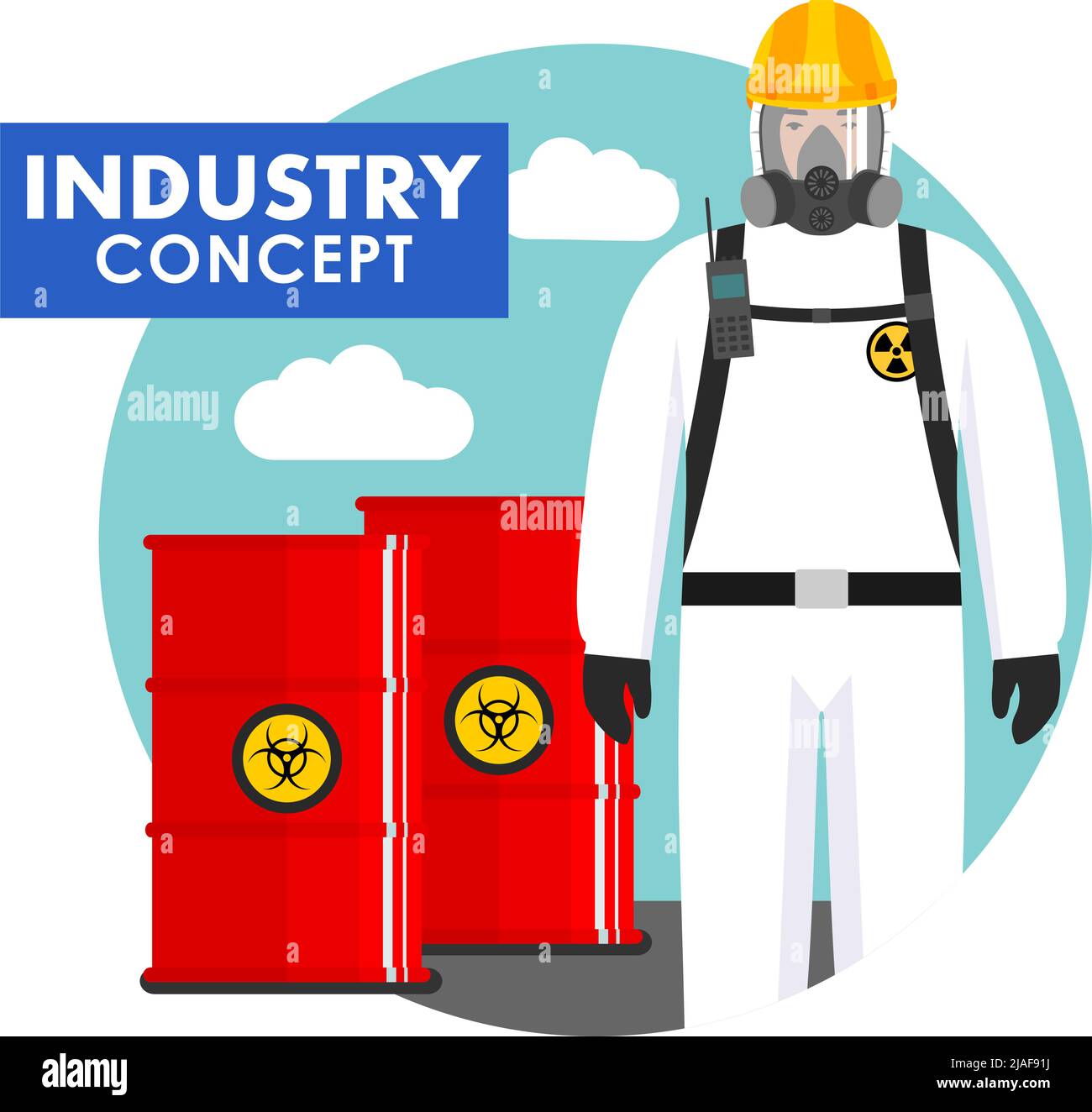 Person radioactive container Stock Vector Images - Alamy