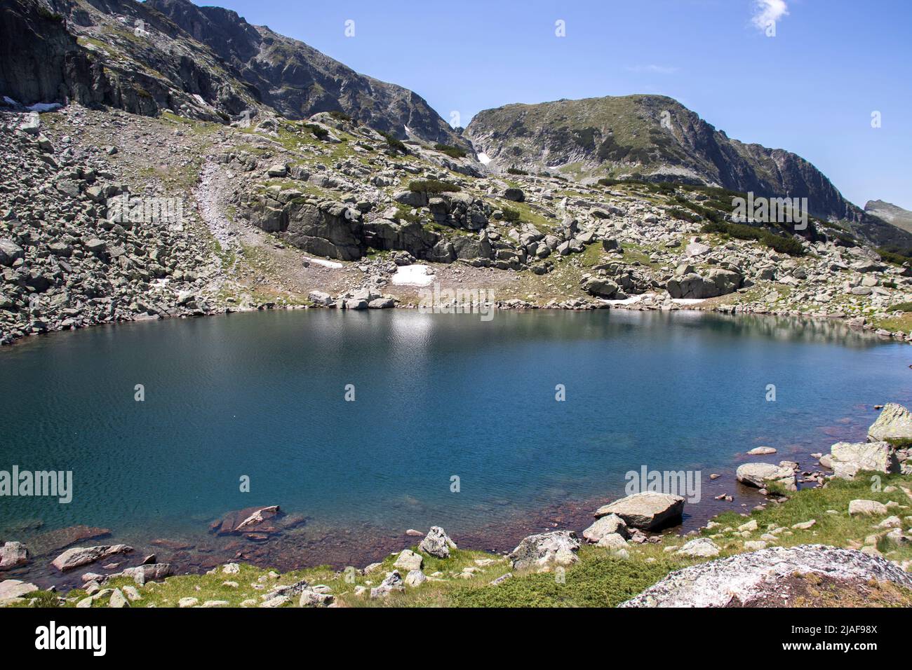 Amazing Landscape of Rila Mountain near The Scary lake, Bulgaria Stock ...