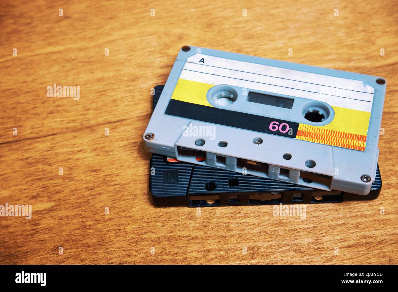 Two compact tape cassettes hi-res stock photography and images - Alamy