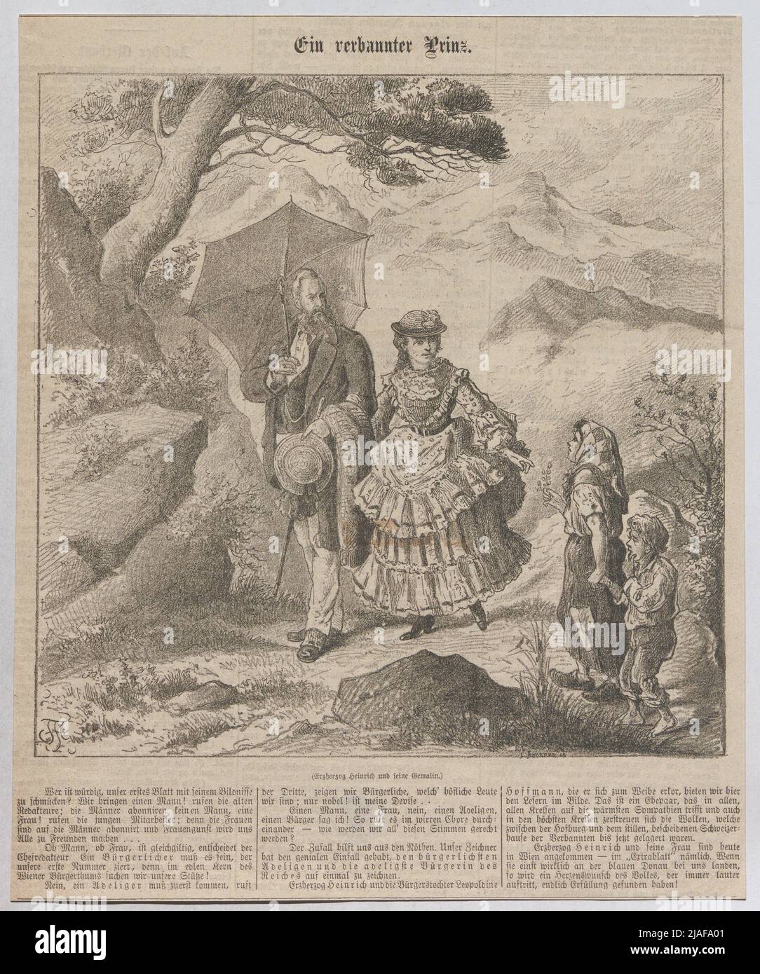 A banished prince. (Archduke Heinrich and his Gemalin.) ". Archduke ...