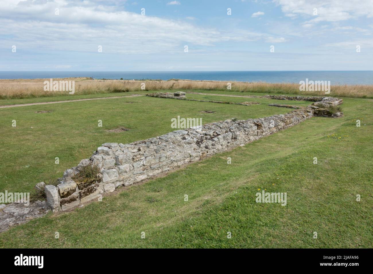 The remains of Kings Hall in the grounds of Scarborough Castle, North ...