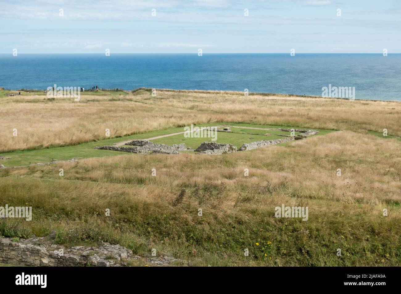 The remains of Kings Hall in the grounds of Scarborough Castle, North ...