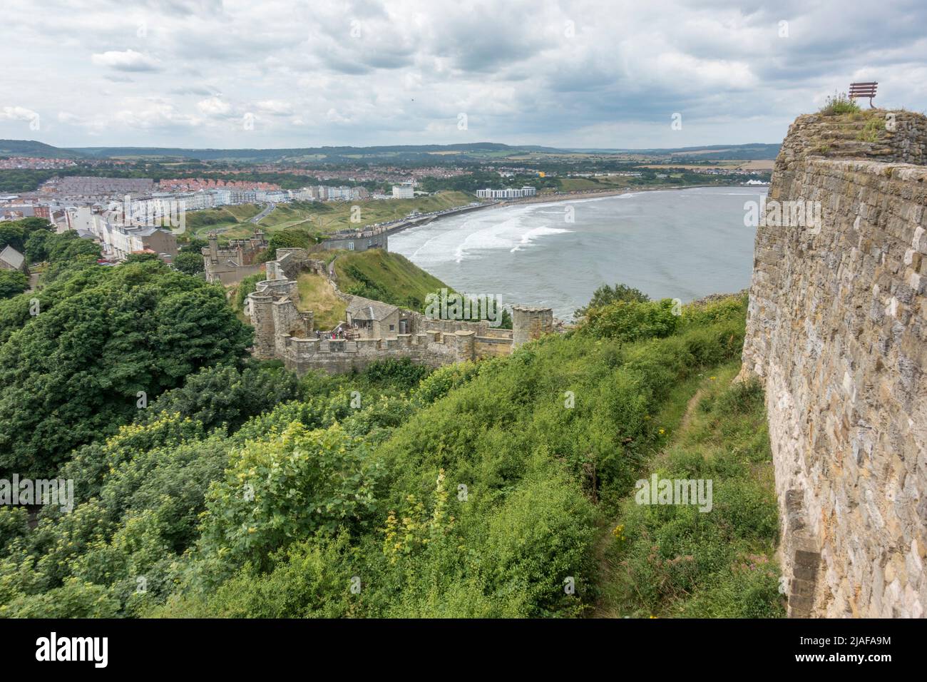 North Bay Beach viewed from the walls of Scarborough Castle, North ...