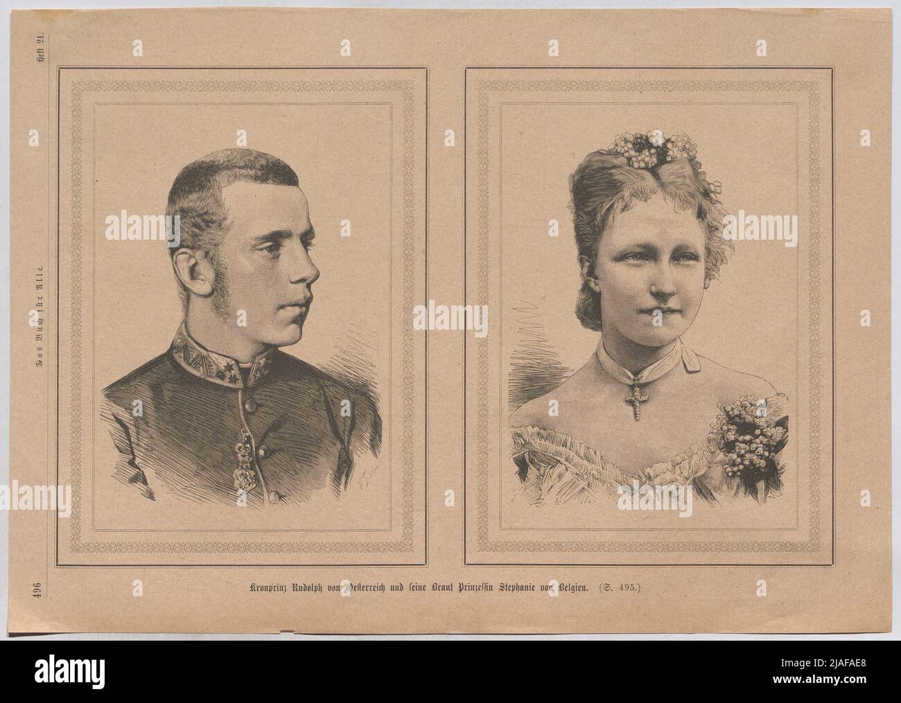Crown Prince Rudolph von Austria and his bride Princess Stephanie of ...