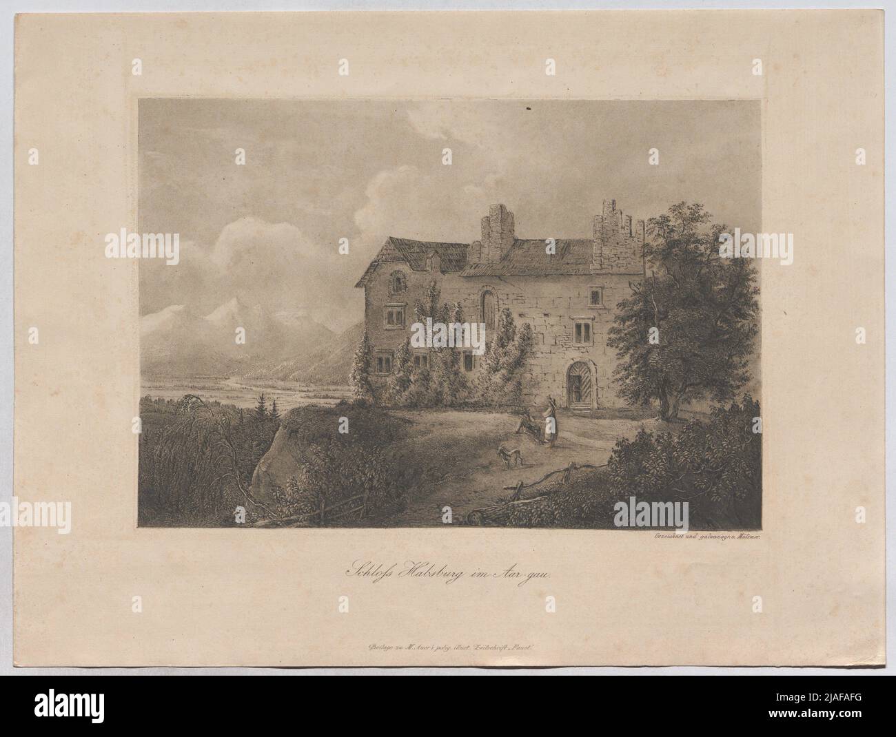 Habsburg Castle in Aar-Gau (Supplement to M. Auer´s Polig. Illust ...