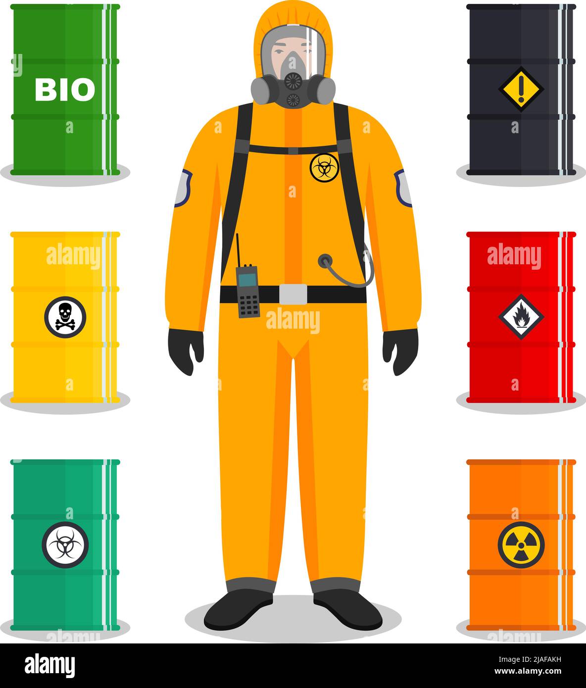 Hazmat suit orange Stock Vector Images - Alamy