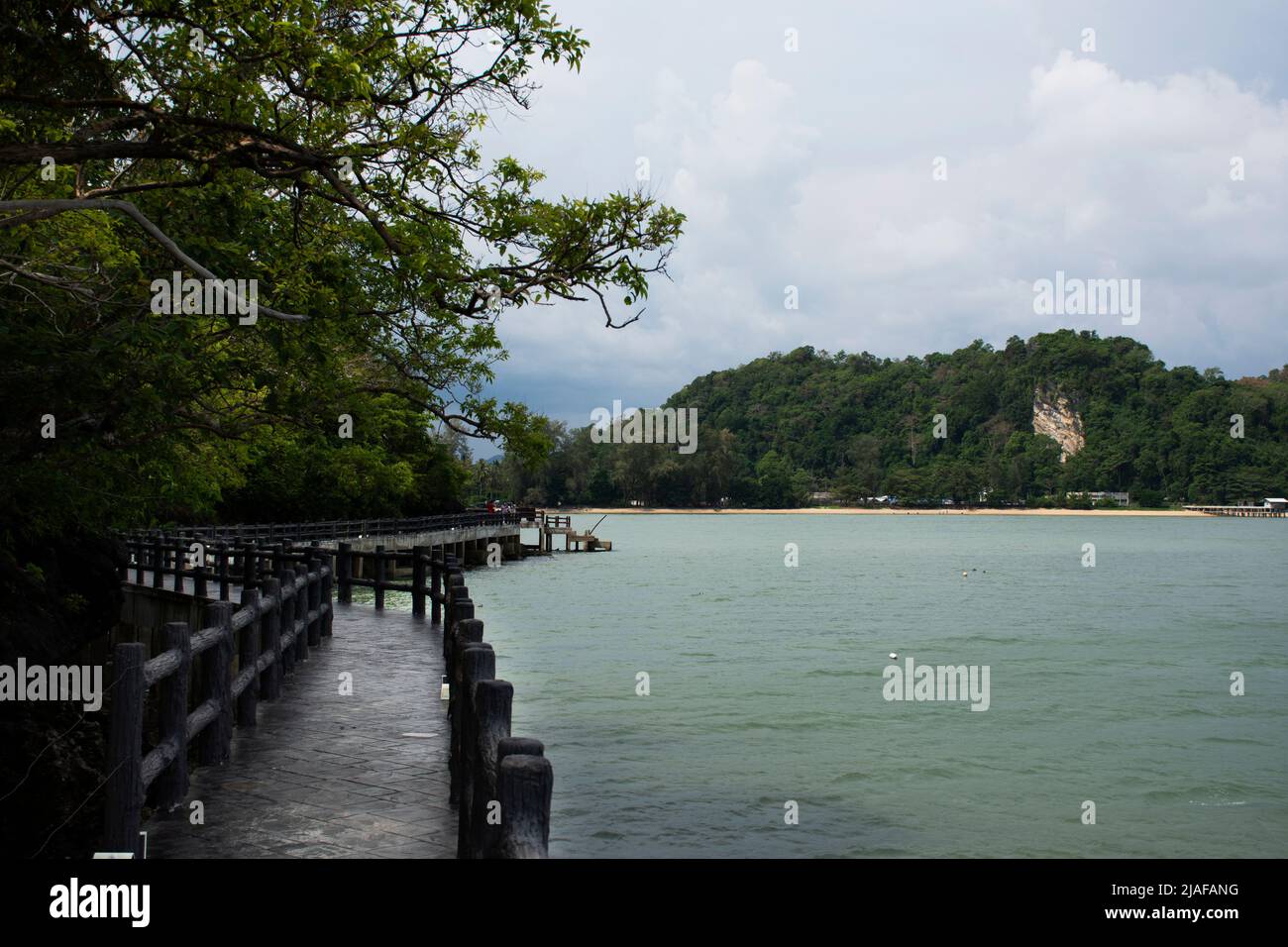 Stone bridge of time travel journey zone in sea ocean of Mu Ko Petra ...