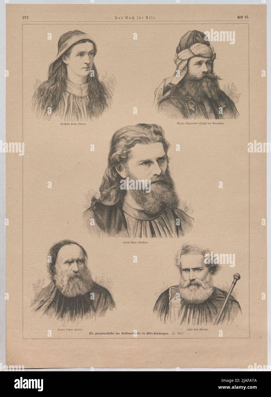 The main actors of the passion game in Ober-Ammergau. ". The main ...