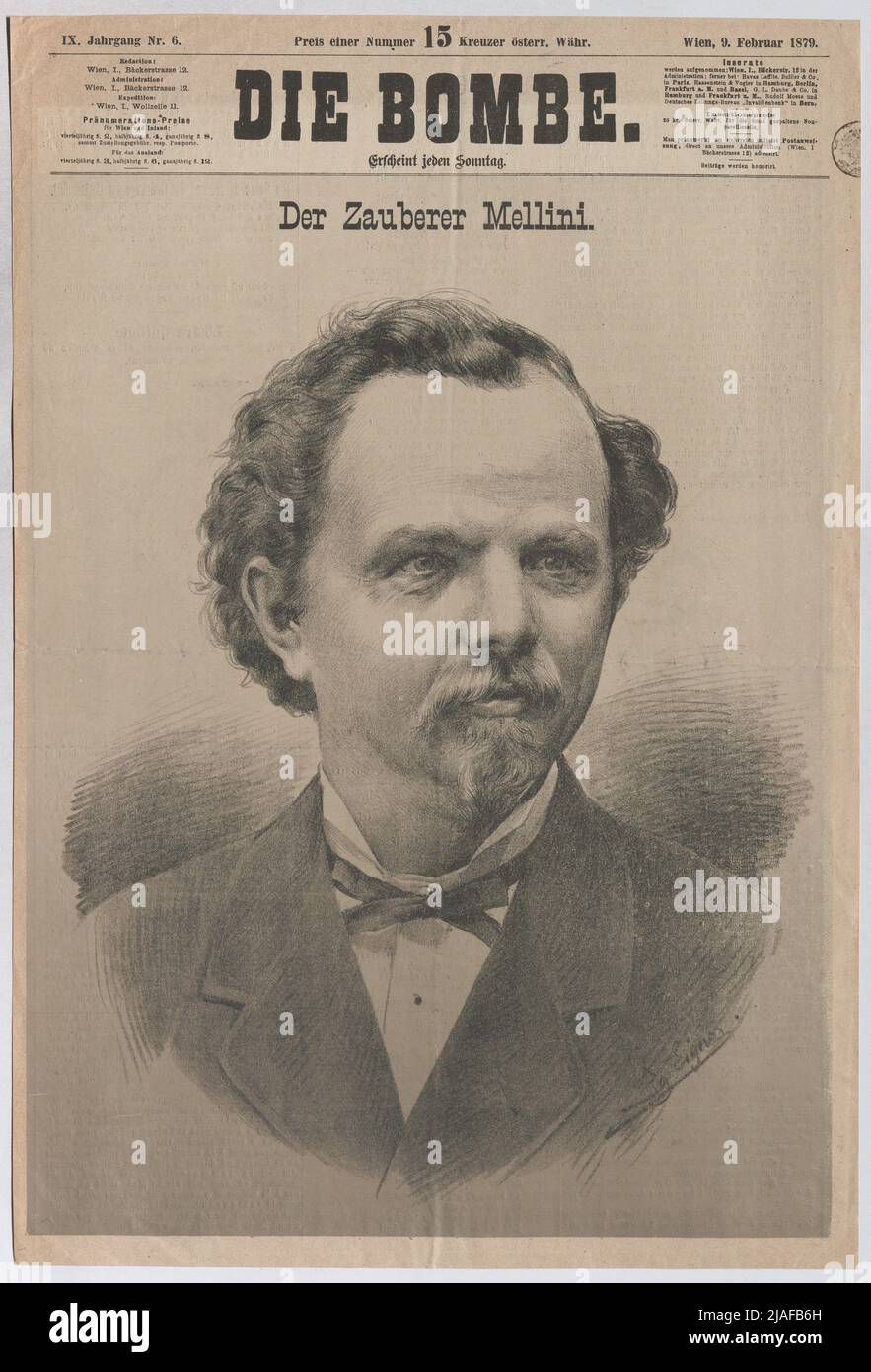 The magician Mellini. ". The magician Herman Mellini (own Hermann Mehl ...