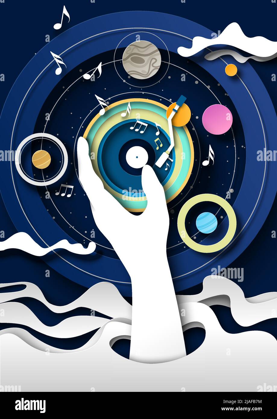 Dj music party poster background Stock Vector Images - Alamy