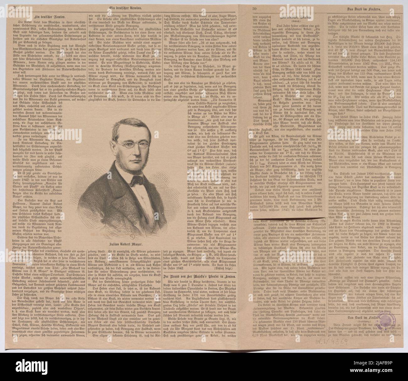 Julius Robert Mayer. ". Julius Robert von Mayer, German doctor and ...