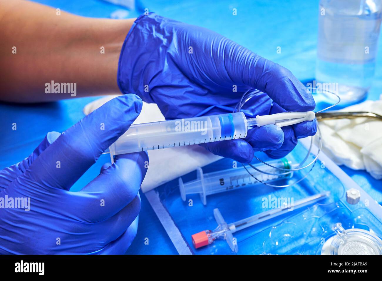 Ryazan, Russia - January 26, 2022: Preparing an anesthesia kit ...