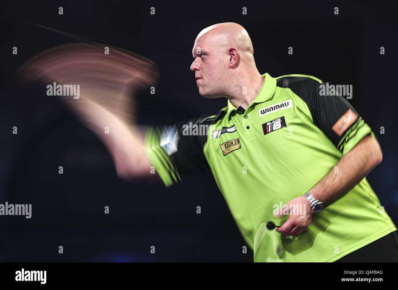 File photo dated 18-12-2021 of Michael Van Gerwen. Three-time world champion Michael van Gerwen ...