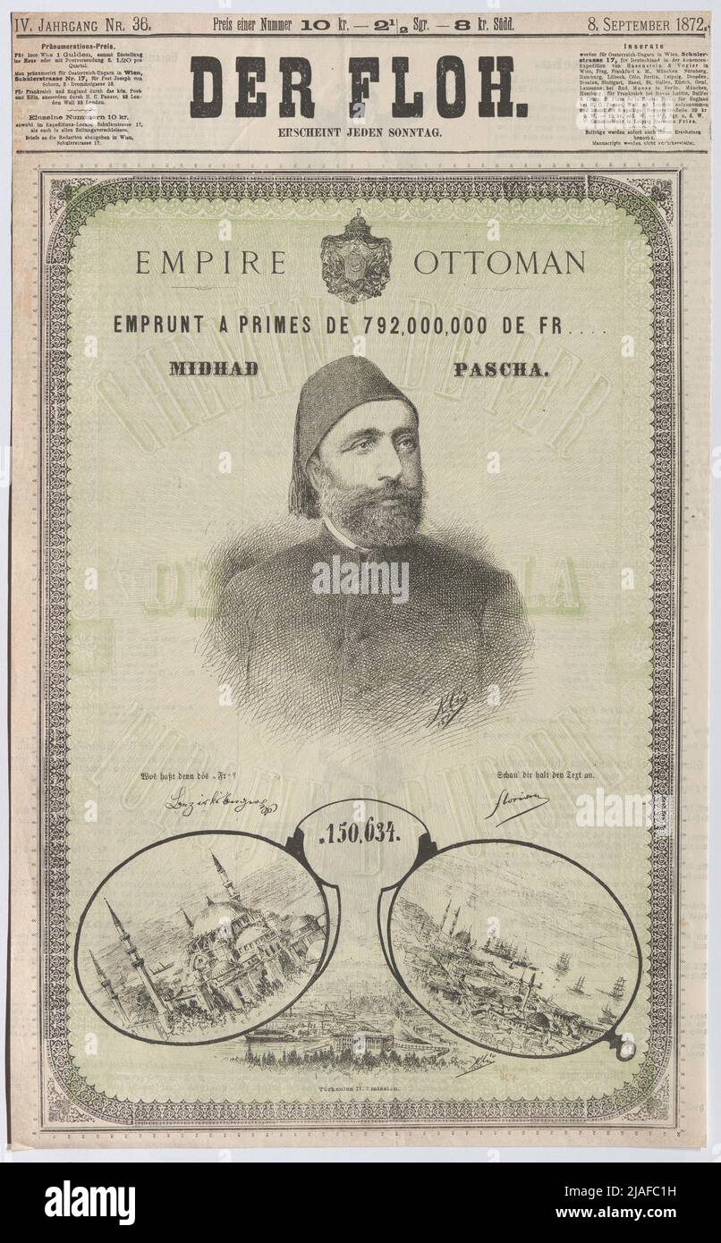 Empire Ottoman; Emprunt a Primes de 792,000,000 de Fr ... Midhad Pascha ...