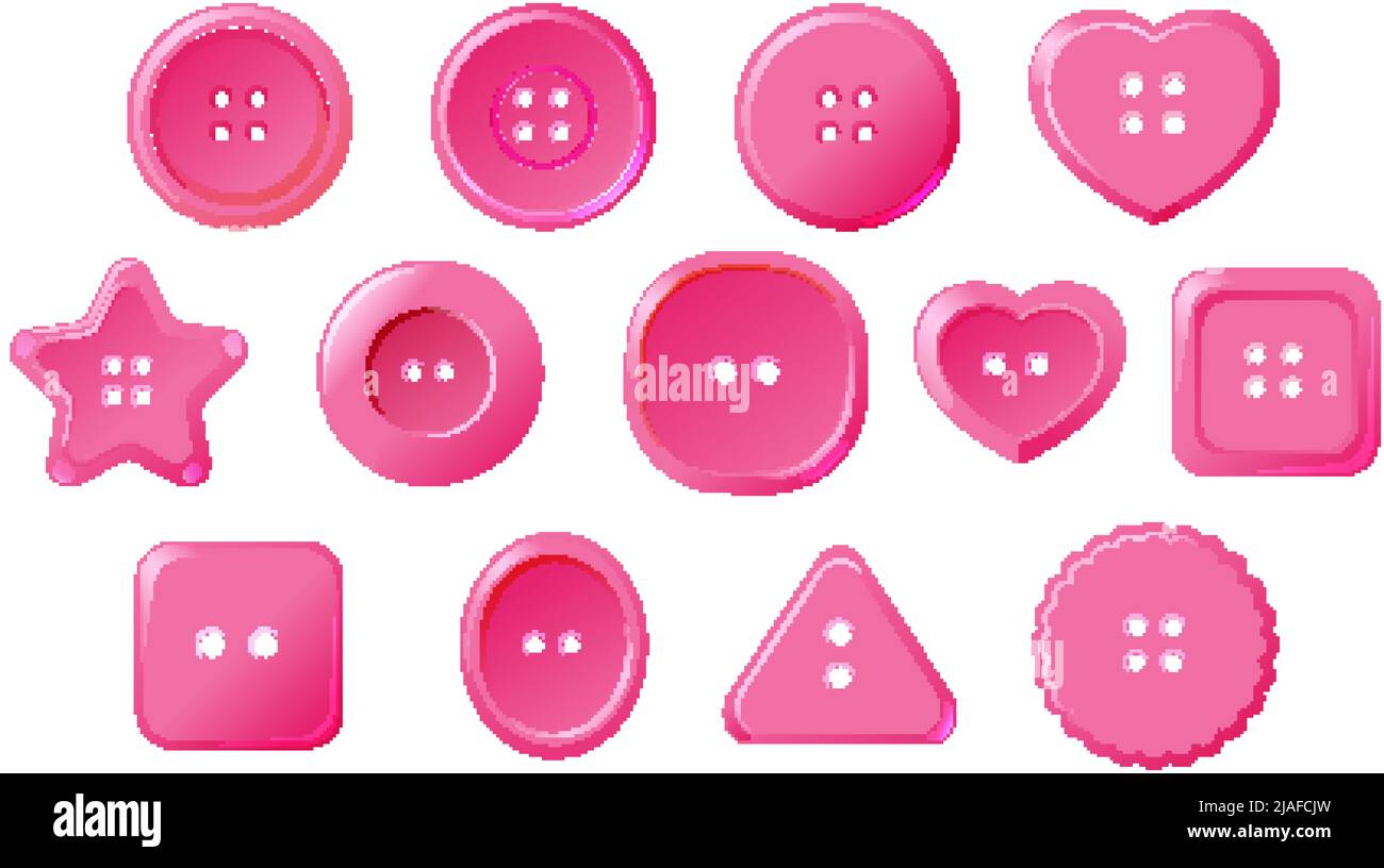 Set of button in different shapes illustration Stock Vector Image & Art ...