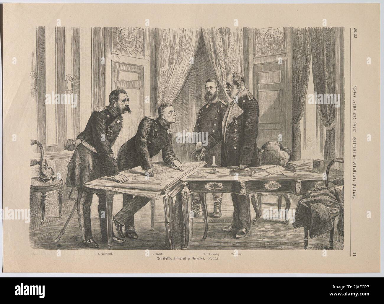 The daily war council of Versailles Stock Photo - Alamy