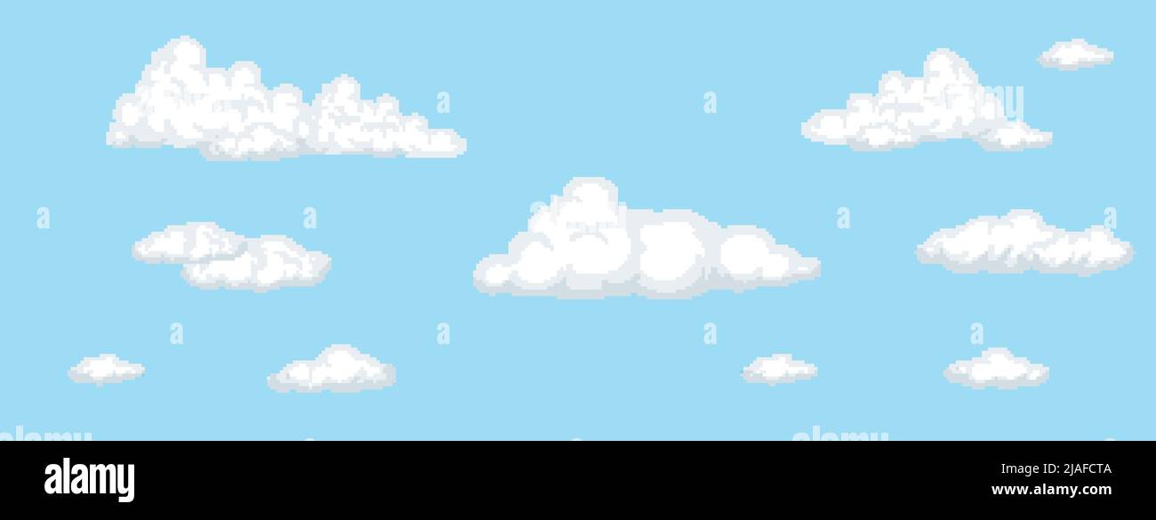 Horizontal sky with cloud background illustration Stock Vector Image ...