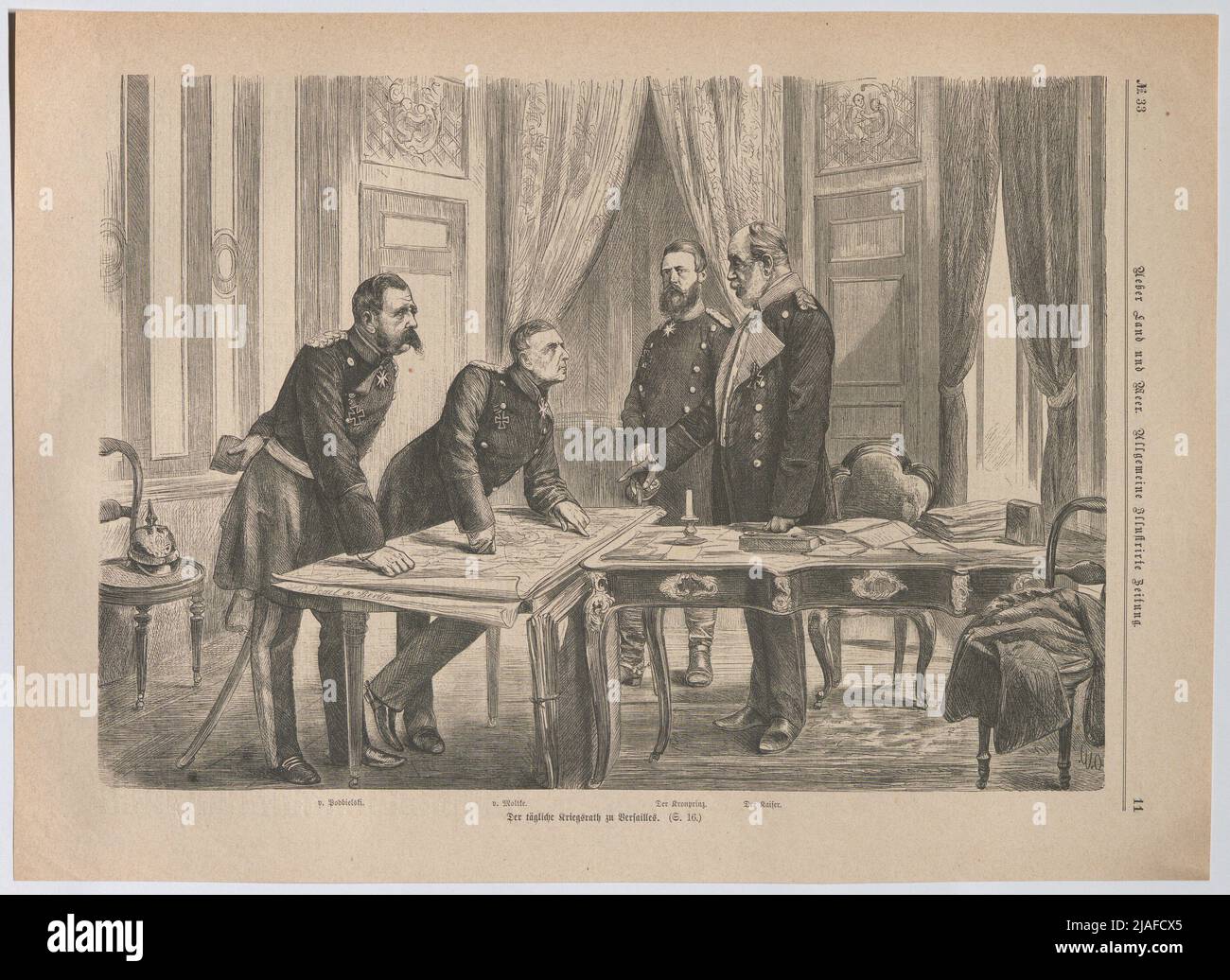 The daily war council of Versailles Stock Photo - Alamy