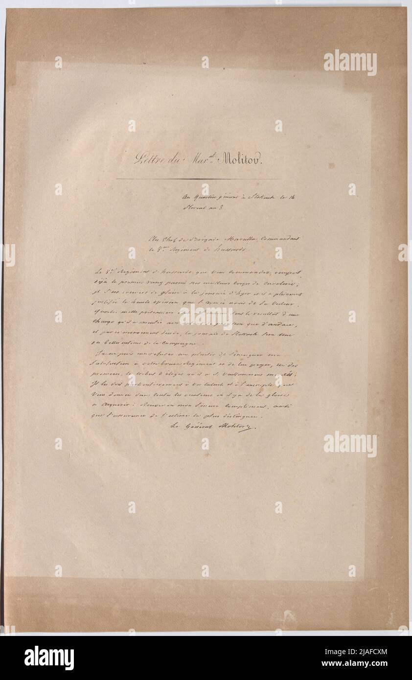 Let du Maral. Molitor. ". Let Gabriel Jean Joseph Molitor, French ...