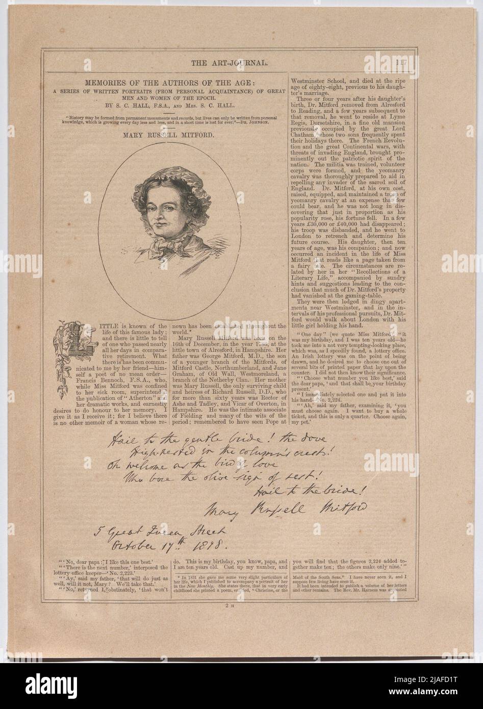 Three mile cross. Swallowfield. The Grave of Mary Russel Mitford ...