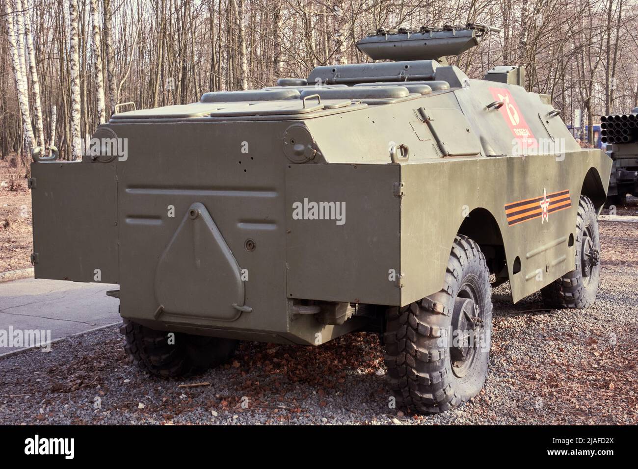 BRDM rear view, Russian armoured reconnaissance and patrol vehicle ...