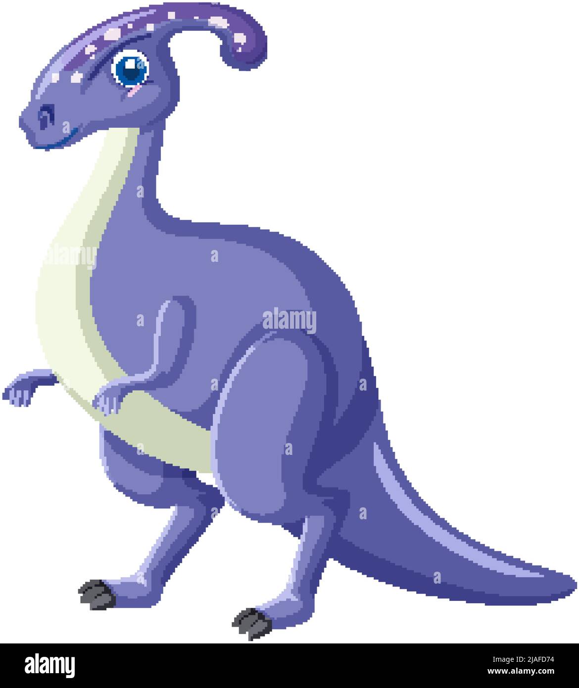 Cute Parasaurolophus Dinosaur Cartoon illustration Stock Vector Image ...