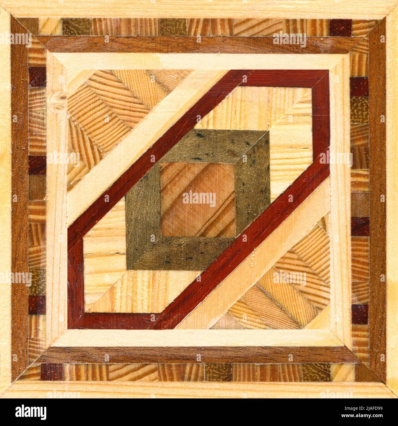 Wooden marquetry, patterns created from the combination of different ...