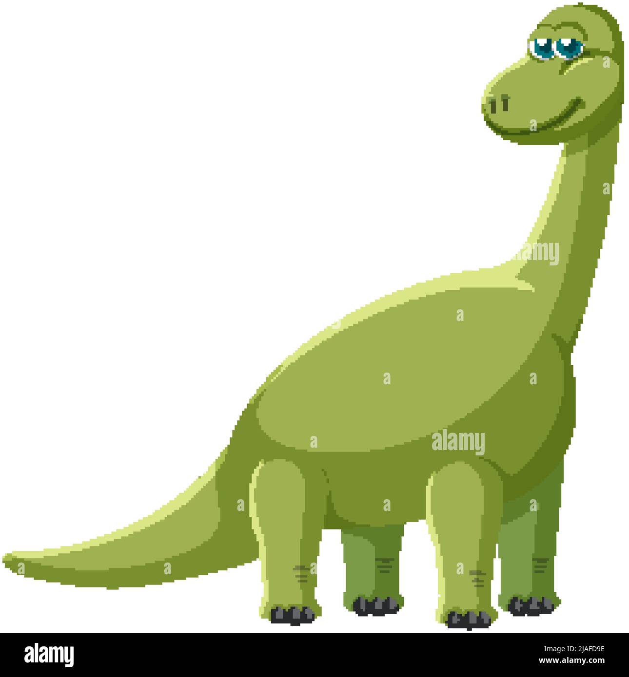 Cute Brachiosaurus Dinosaur Cartoon illustration Stock Vector Image ...