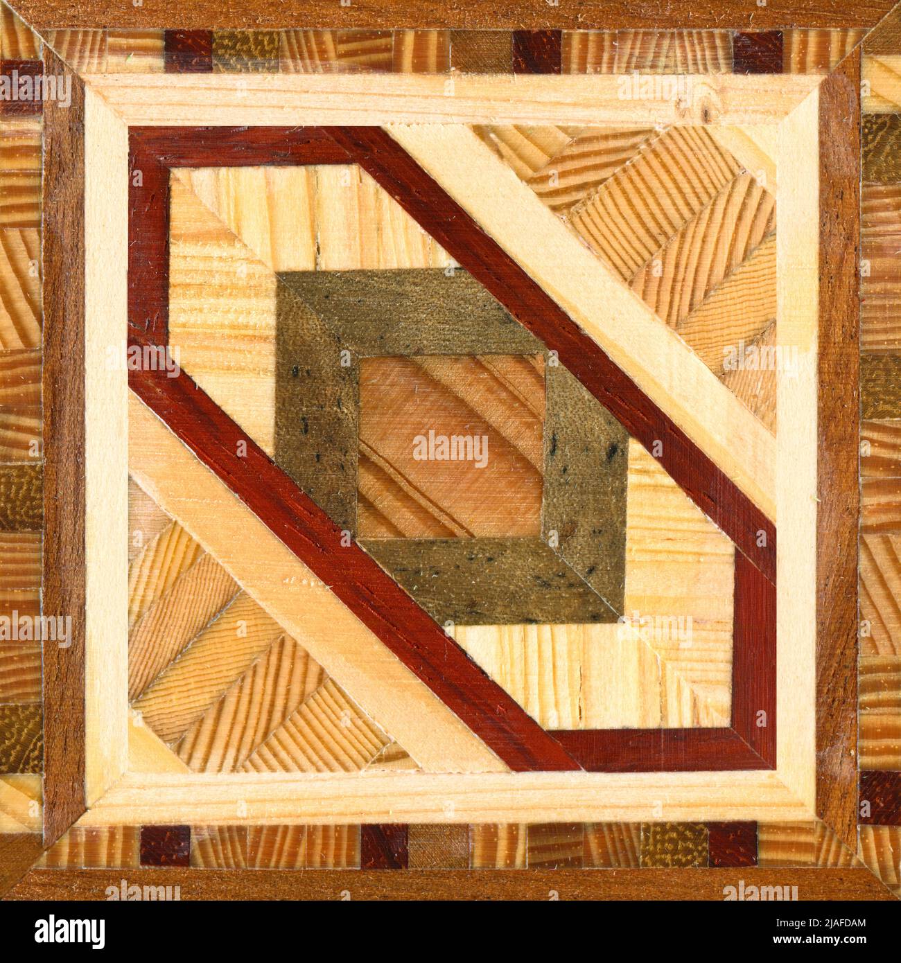 Wooden marquetry, patterns created from the combination of different ...