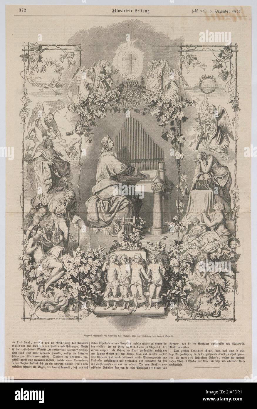 Mozart's apotheosis (from "illustrated newspaper"). Peter Johann ...