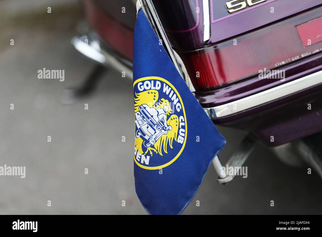 GoldWing Club Sweden sign on a motorcycle Stock Photo - Alamy