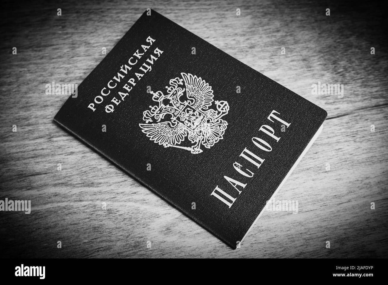 Passport of a citizen of the Russian Federation. Russian passport close ...