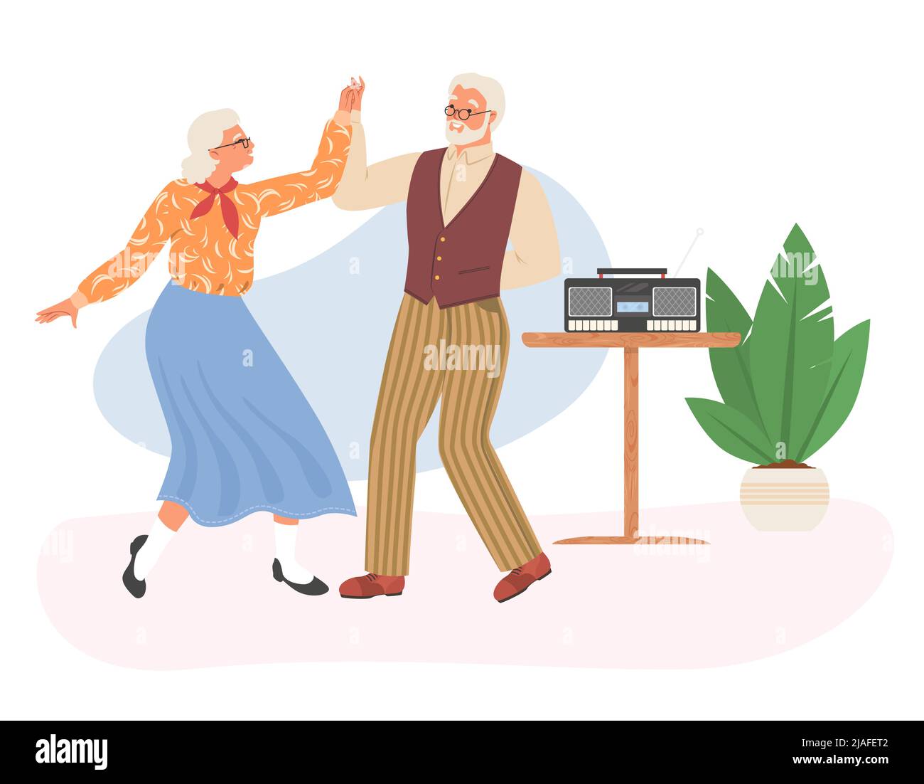 Old People Dancing Cartoon