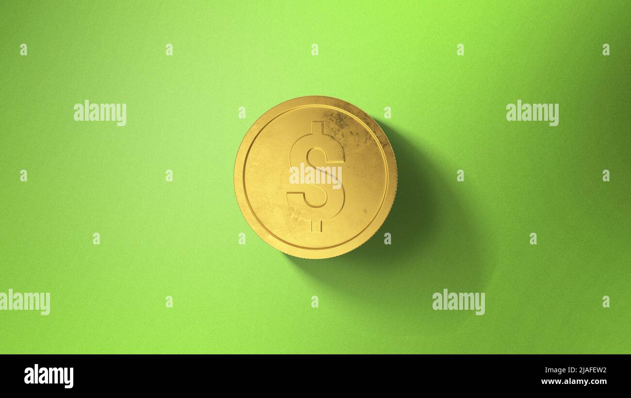 Golden coin dollar sign hi-res stock photography and images - Alamy