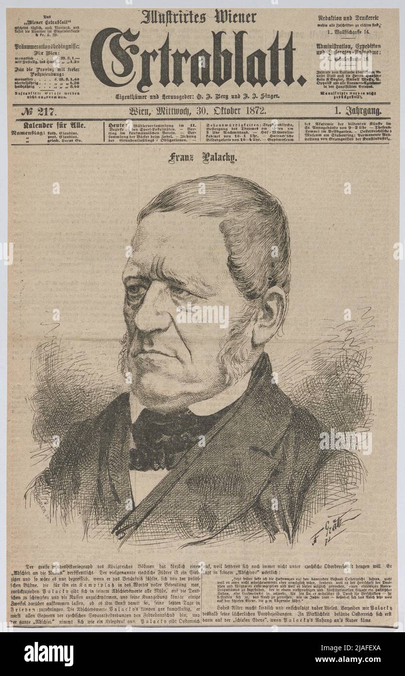 Franz Palacky. ". Frantisek Palacký, Czech historian and politician ...