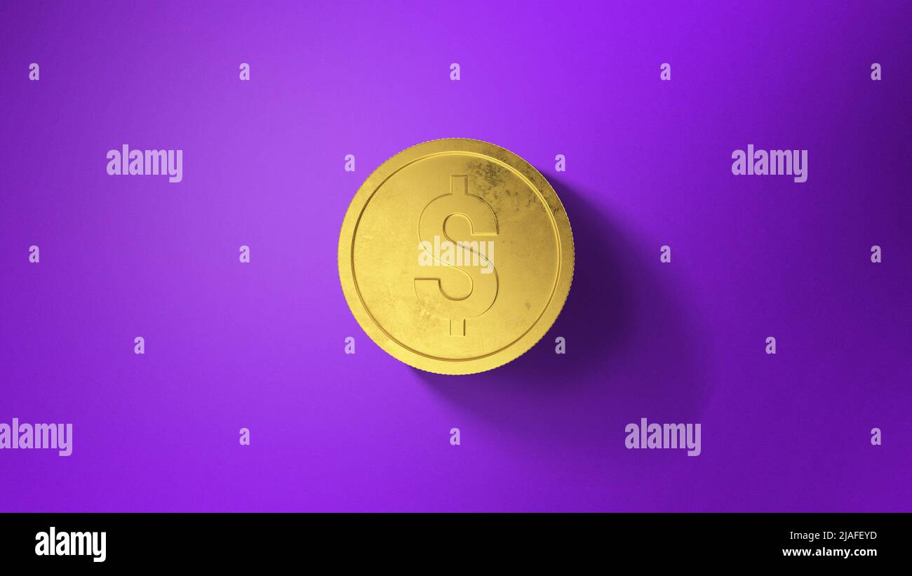 Purple dollar coin finance hi-res stock photography and images - Alamy