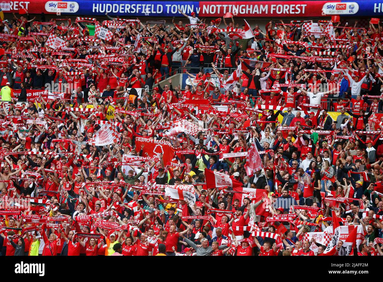 LONDON, ENGLAND - MAY 29: Nottingham Forest Fansduring Championship ...