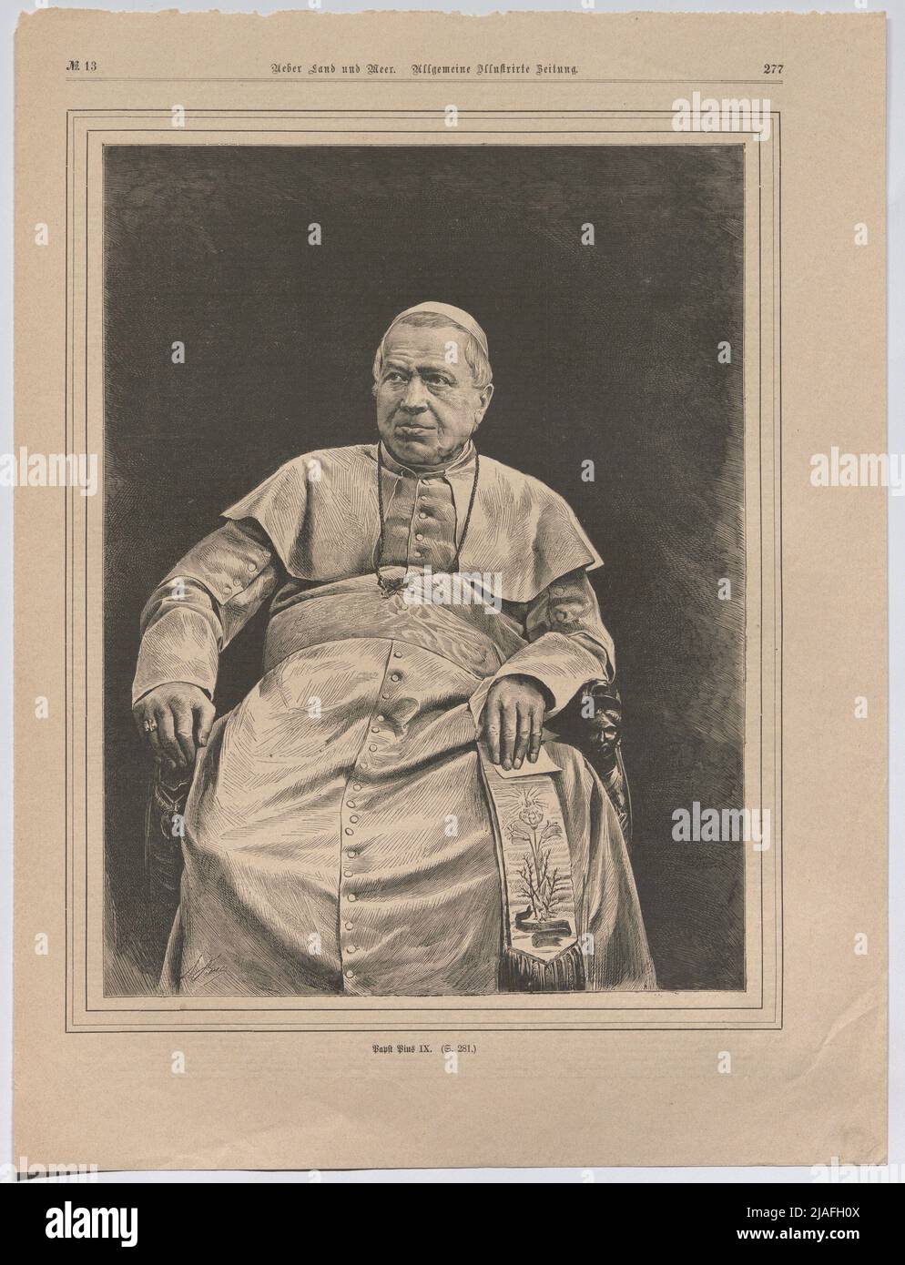 Pope Pius IX. (from "About Land and Sea. General Illustrirte Zeitung ...