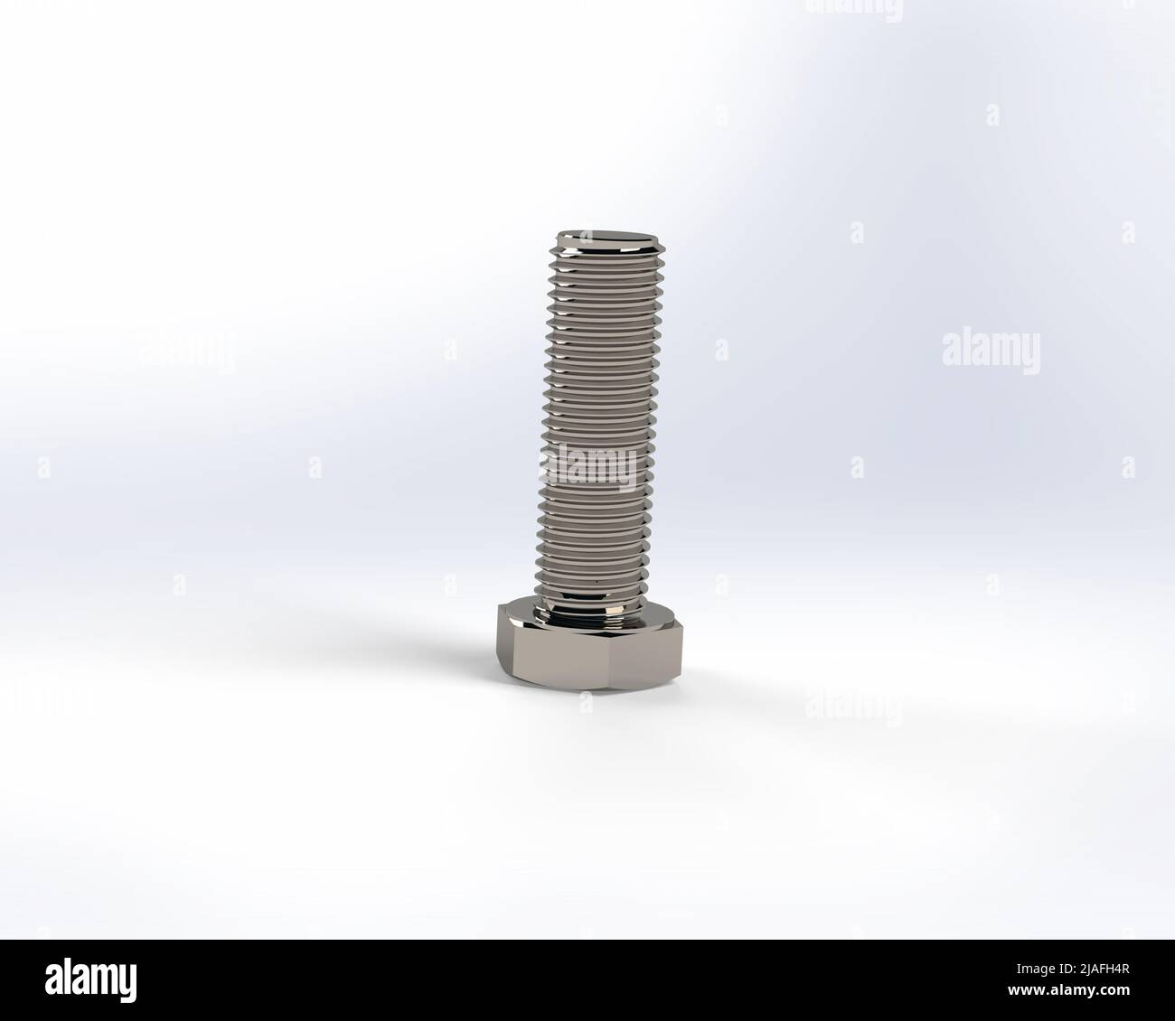 Threaded bolt on a white background. 3D Render Stock Photo - Alamy