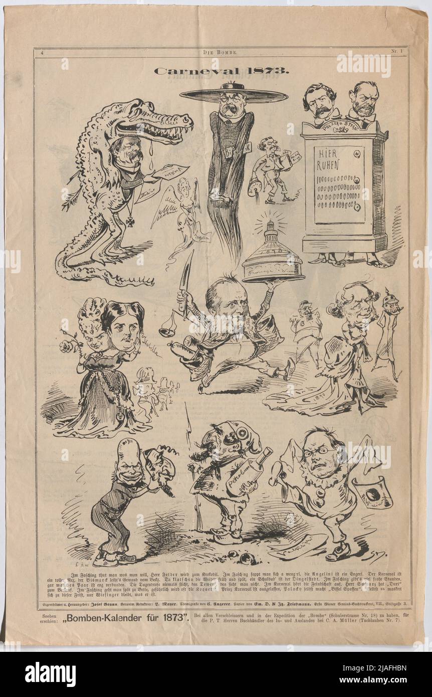 Carneval 1873 "." Carneval 1873 "; celebrities in disguises, and a ...