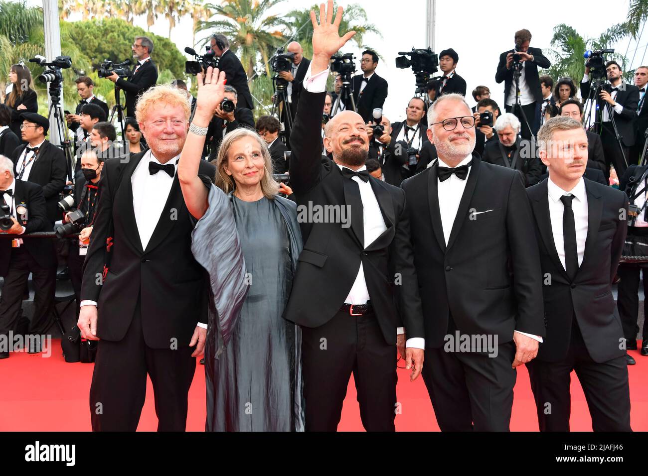 (2nd l-r) Kristina Aberg, Tarik Saleh, Fredrik Zander and a guest attend the closing ceremony of ...