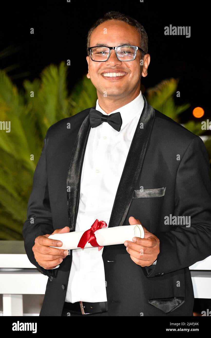 Abinash Bikram Shah poses at the winner's photocall of the 75th Cannes Film Festival at Palais ...