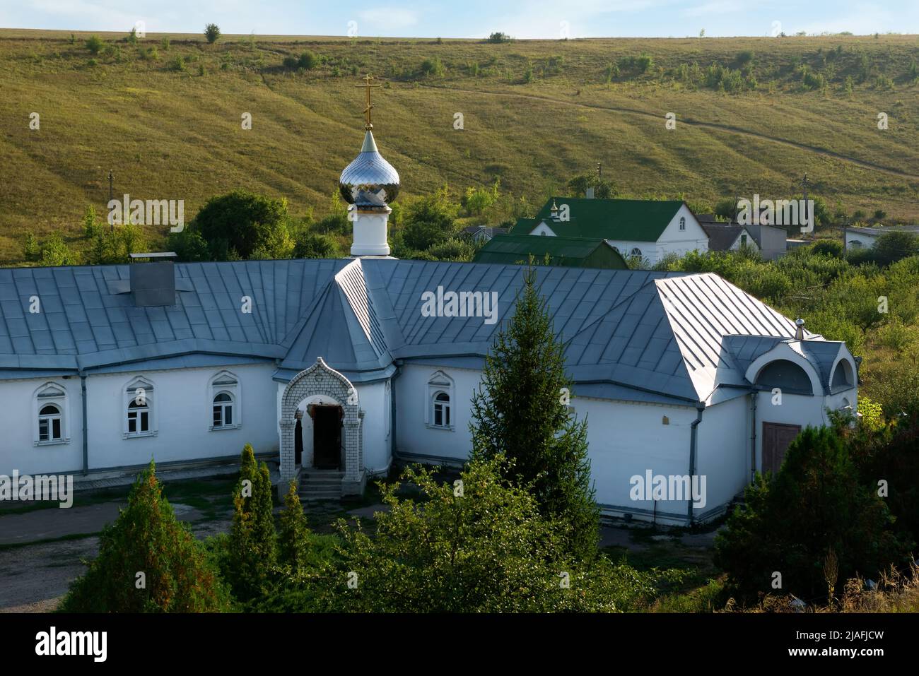Monastery buildings in the Kostomarovsky Spassky Monastery Stock Photo ...
