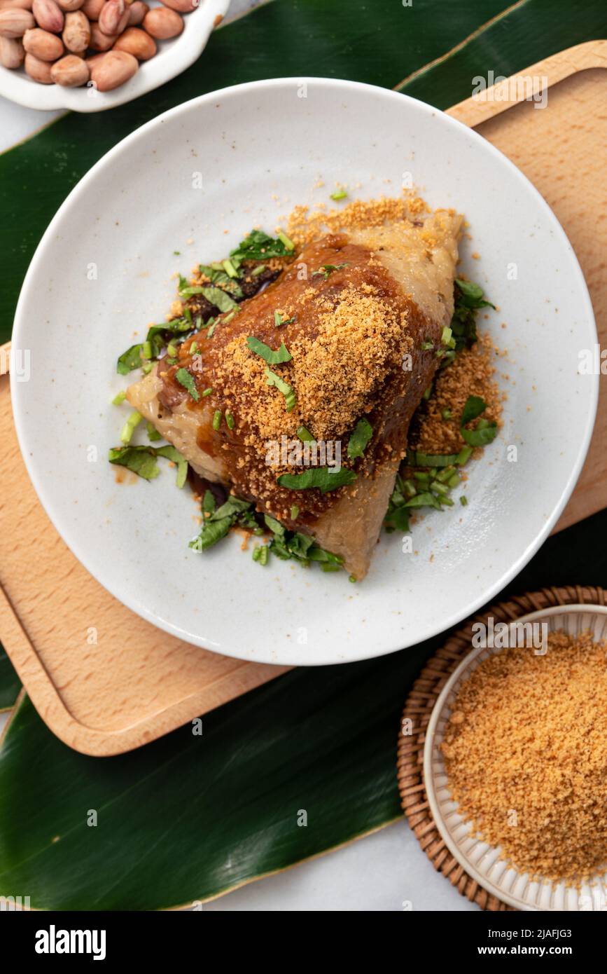 Vegetable zongzi. Vegetarian rice dumpling for traditional Chinese ...