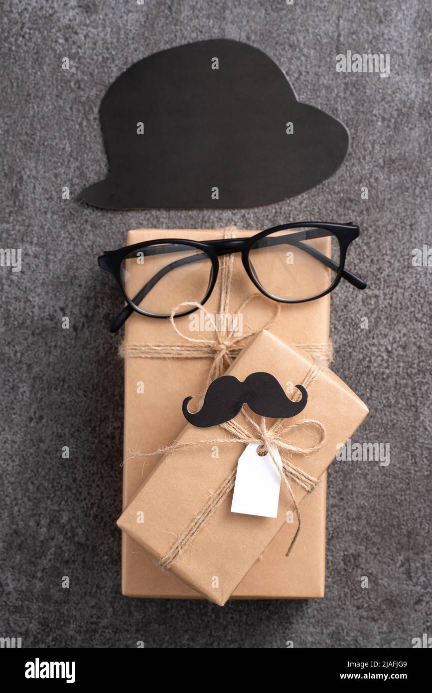 Father's day background design concept. Top view of paper decoration ...