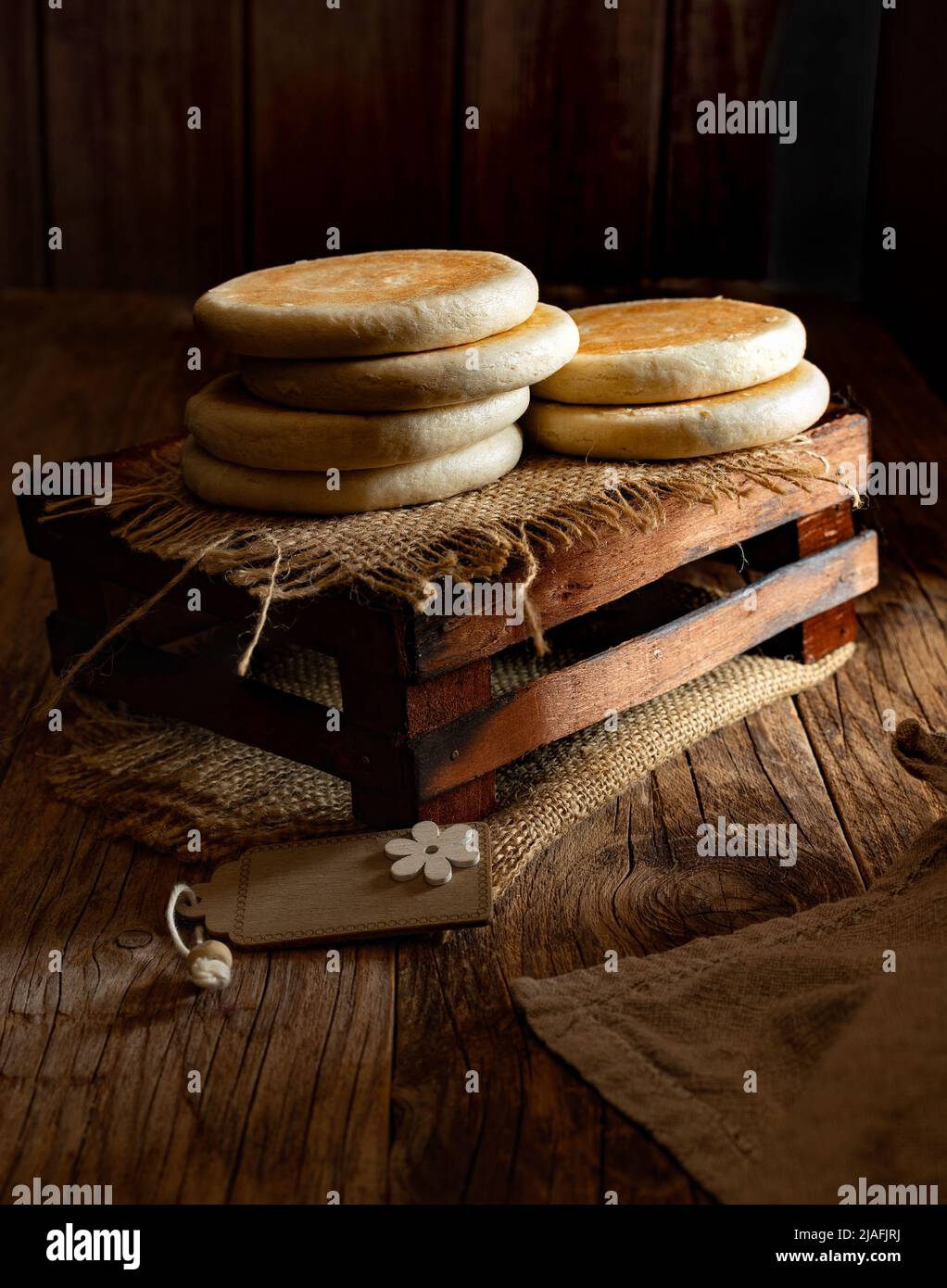 Crescentina of Modena typical italian food emilian or tigelle Stock ...