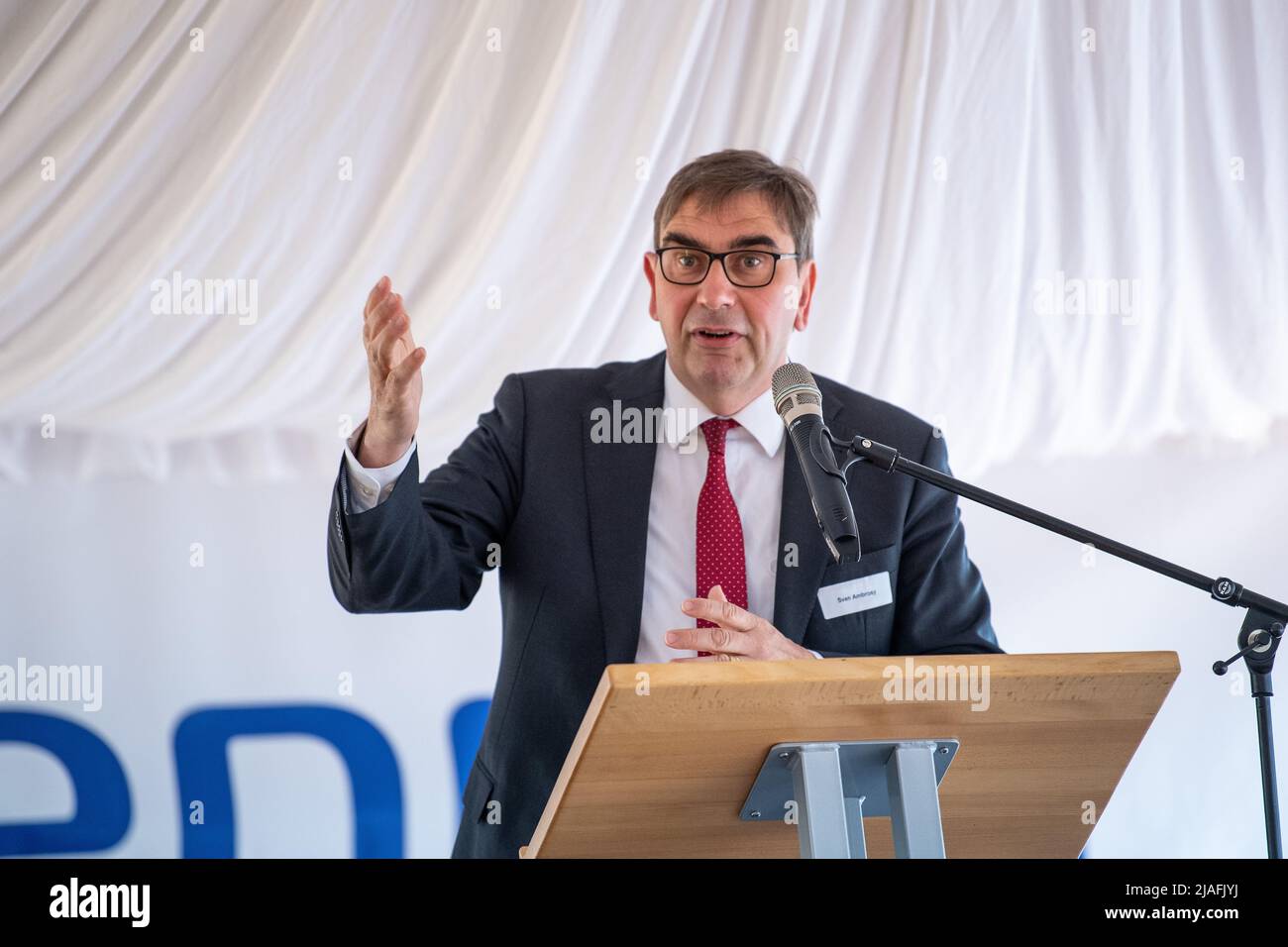 Bockhorn, Germany. 30th May, 2022. Sven Ambrosy (SPD), District ...