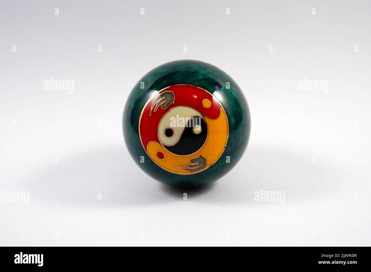 Meditation ball. Chinese ball baoding on white background Stock Photo ...